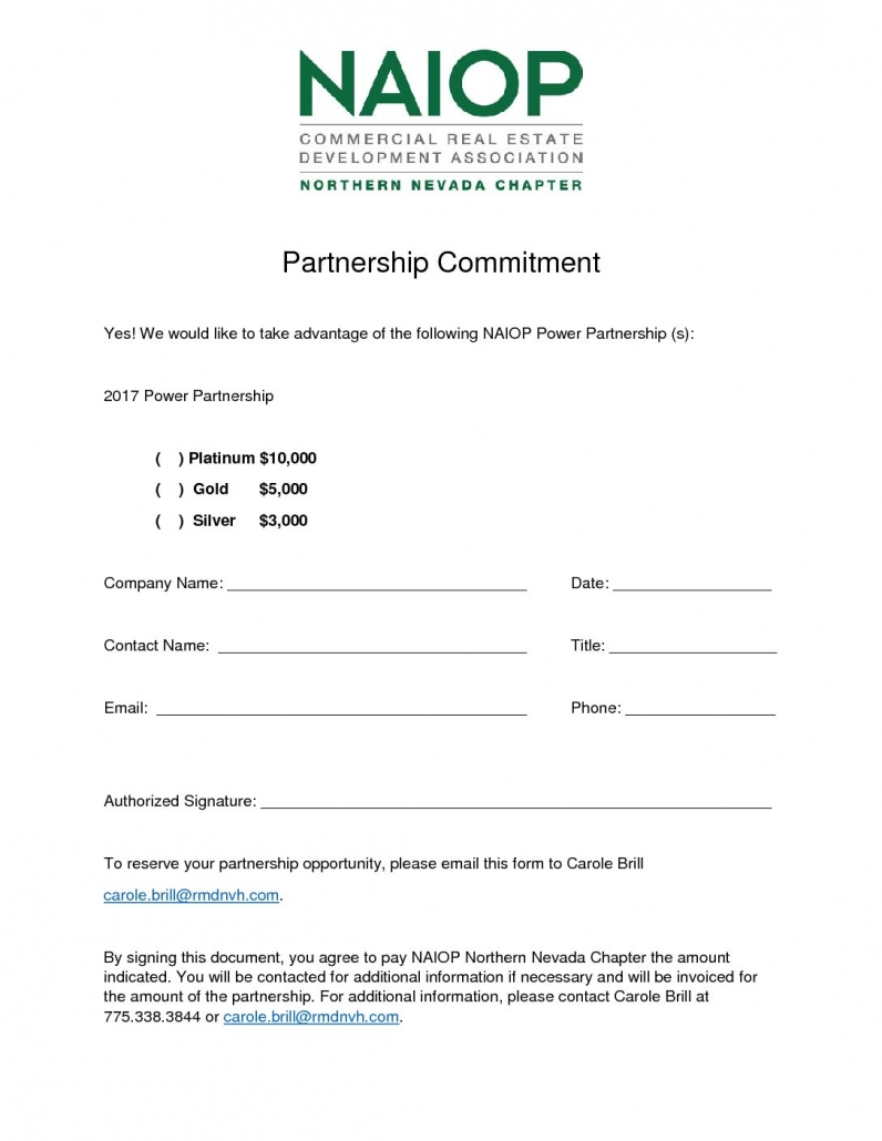 Partnership Commitment – NAIOP North NV